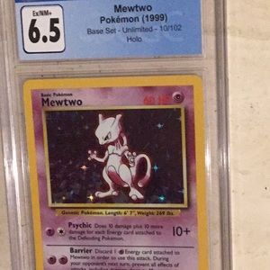 Pokemon | Other | Mewtwo Pokemon 999 Holo 1102 Base Set Cgc 65 Graded ...